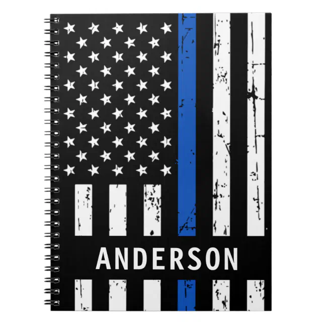 Thin Blue LinePersonalized Police Officer Notebook | Zazzle