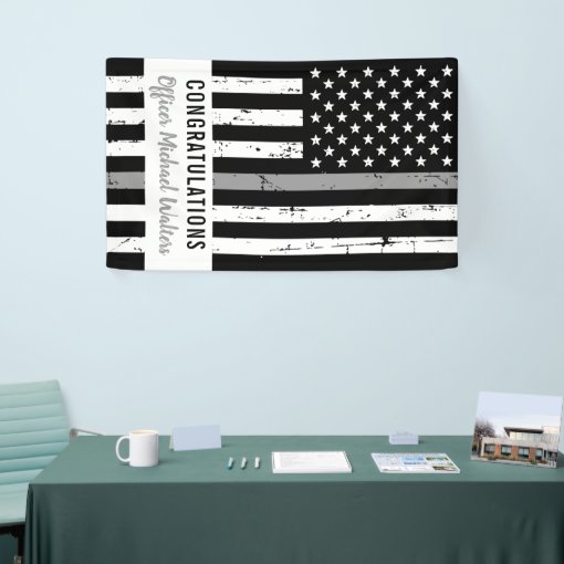 Thin Gray Line Correctional Officer Graduation Banner | Zazzle