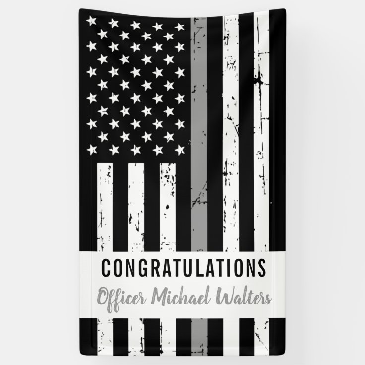 Thin Gray Line Correctional Officer Graduation Banner | Zazzle