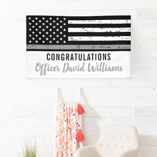 Thin Gray Line Correctional Officer Party Banner | Zazzle