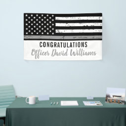 Thin Gray Line Correctional Officer Party Banner | Zazzle