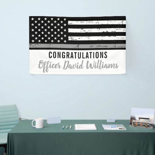 Thin Gray Line Correctional Officer Party Banner | Zazzle