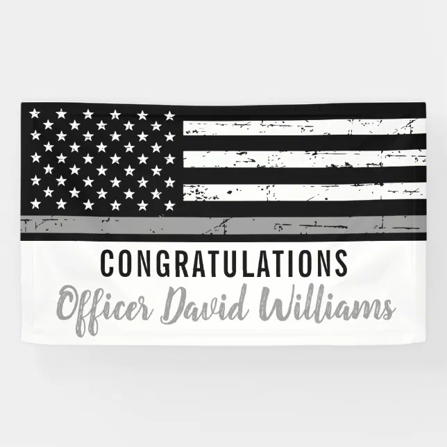 Thin Gray Line Correctional Officer Party Banner | Zazzle