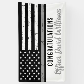 Thin Gray Line Correctional Officer Party Banner | Zazzle