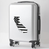 Thin Gray Line Flag California Sticker | Zazzle
