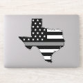Thin Gray Line Flag Texas Sticker | Zazzle