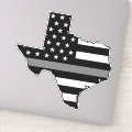 Thin Gray Line Flag Texas Sticker | Zazzle