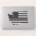 Thin Gray Line Flag Washington Sticker | Zazzle