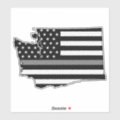 Thin Gray Line Flag Washington Sticker | Zazzle