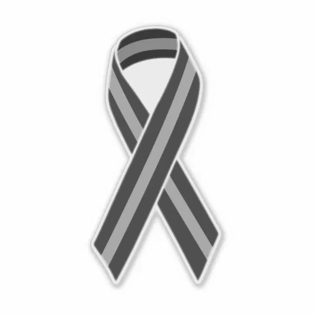 Thin Gray Line Ribbon Sticker | Zazzle