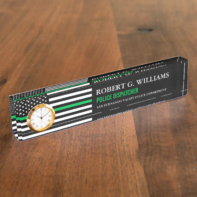 Thin Green Line | Border Patrol | Park Ranger Desk Name Plate | Zazzle