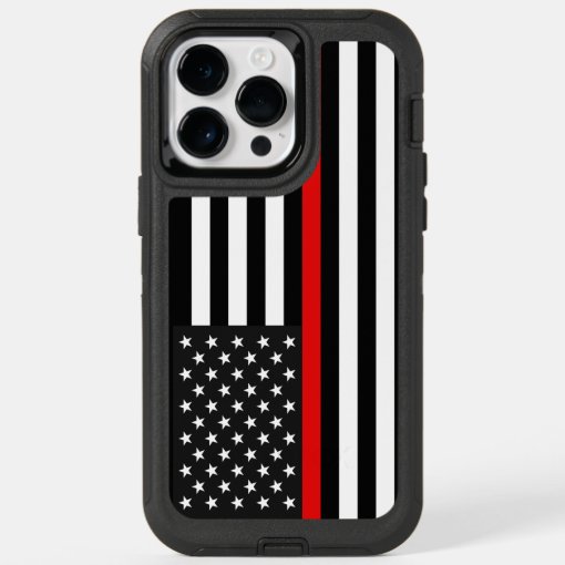 Thin Red Line American Flag Otterbox iPhone Case | Zazzle