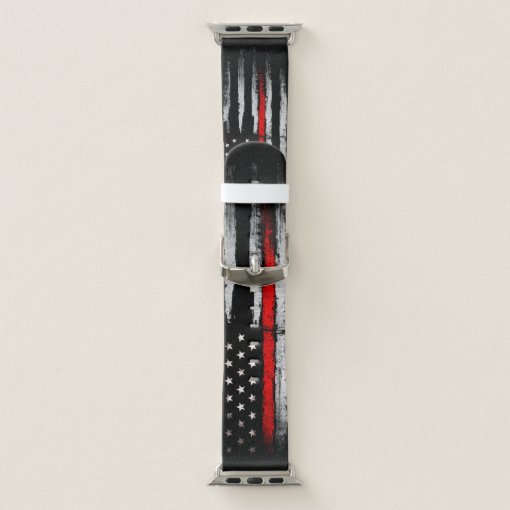 Thin Red Line Apple Watch Band | Zazzle