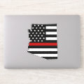 Thin Red Line Arizona Flag Sticker | Zazzle