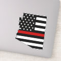 Thin Red Line Arizona Flag Sticker | Zazzle