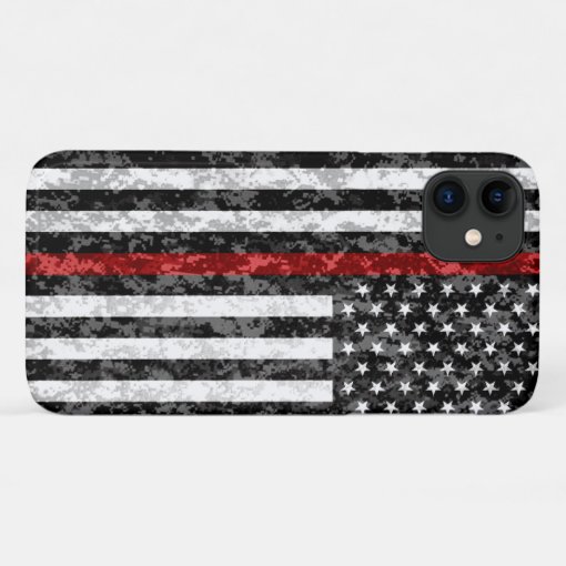 Thin Red Line Camo Flag Case-Mate iPhone Case | Zazzle