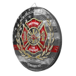 Thin Red Line Firefighter Family Custom Dart Board | Zazzle