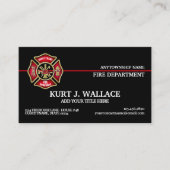 Thin Red Line Firefighter Flag Business Card | Zazzle