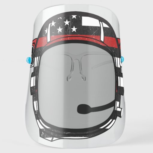 Thin Red Line Firefighter Helmet Grey Screen Face Shield | Zazzle