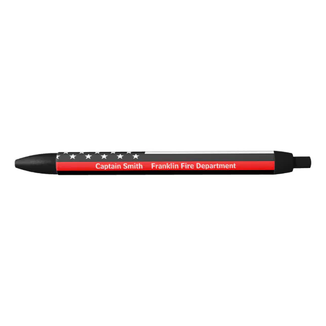 Thin Red Line Flag Firefighter Personalized Pen | Zazzle