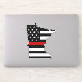 Thin Red Line Flag Minnesota Sticker | Zazzle