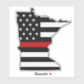 Thin Red Line Flag Minnesota Sticker | Zazzle
