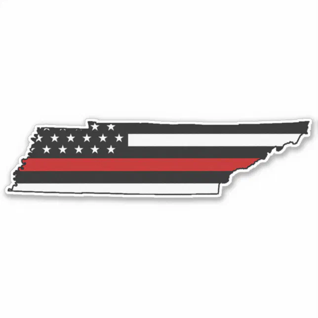 Thin Red Line Flag Tennessee Sticker | Zazzle