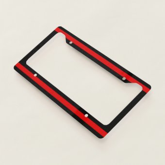 Thin Red Line License Plate Frame | Zazzle