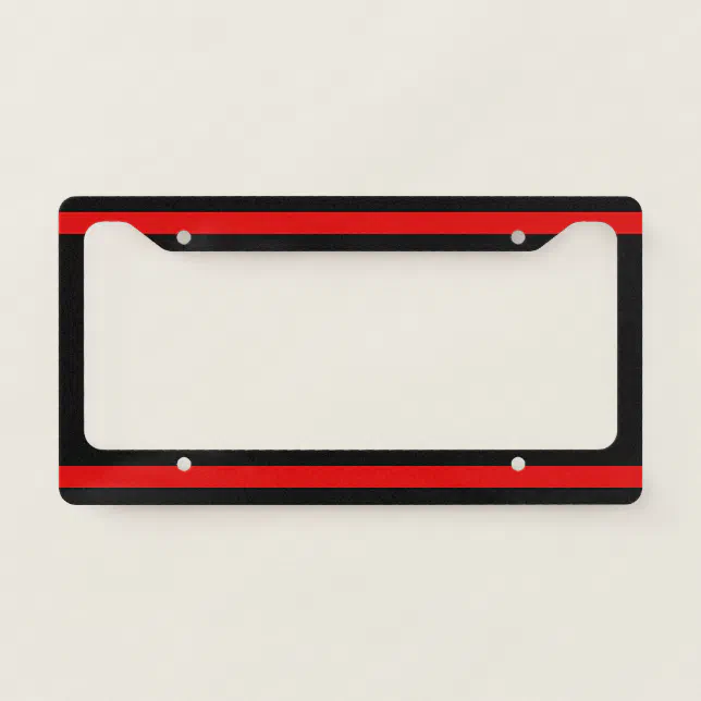 Thin Red Line License Plate Frame | Zazzle