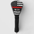 Thin Red Line Personalized Firefighter Monogram Golf Head Cover | Zazzle