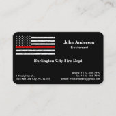 Thin Red Line Premium Fire Department Firefighter Business Card | Zazzle