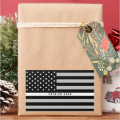 Thin White Line American Flag EMT EMS Monogram Rectangular Sticker | Zazzle