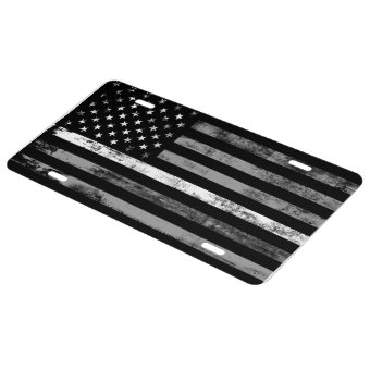 Thin White Line EMS Medical Aluminum License Plate | Zazzle
