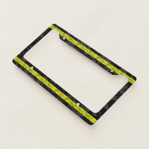 Thin Yellow Line Camo License Plate Frame | Zazzle