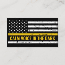 Thin Yellow Line Fire Police Dispatcher Business Card | Zazzle