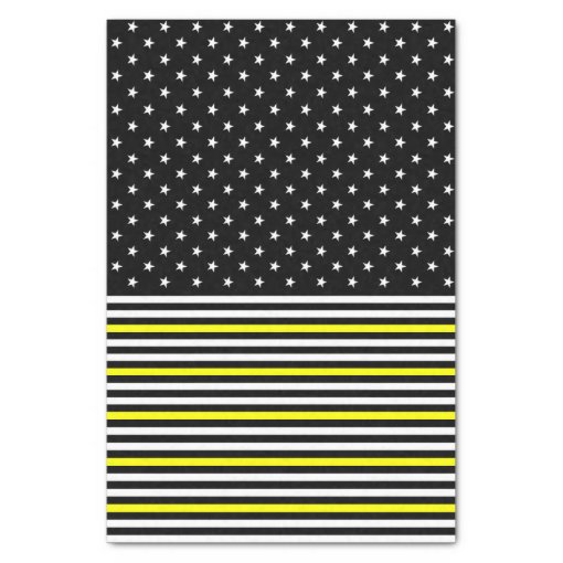 Thin Yellow Line & Stars Tissue Paper | Zazzle