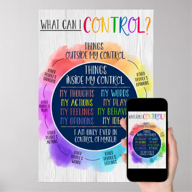 Thing I Can Control Poster, Counselor Wall Art | Zazzle