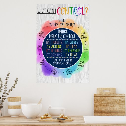 Thing I Can Control Poster, Counselor Wall Art | Zazzle