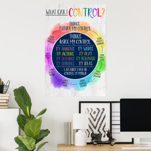 Thing I Can Control Poster, Counselor Wall Art | Zazzle
