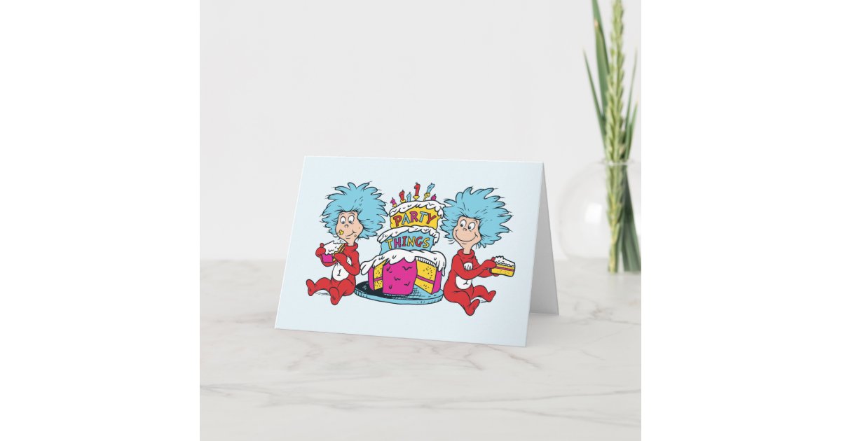 Thing One Thing Two Party Things Card | Zazzle