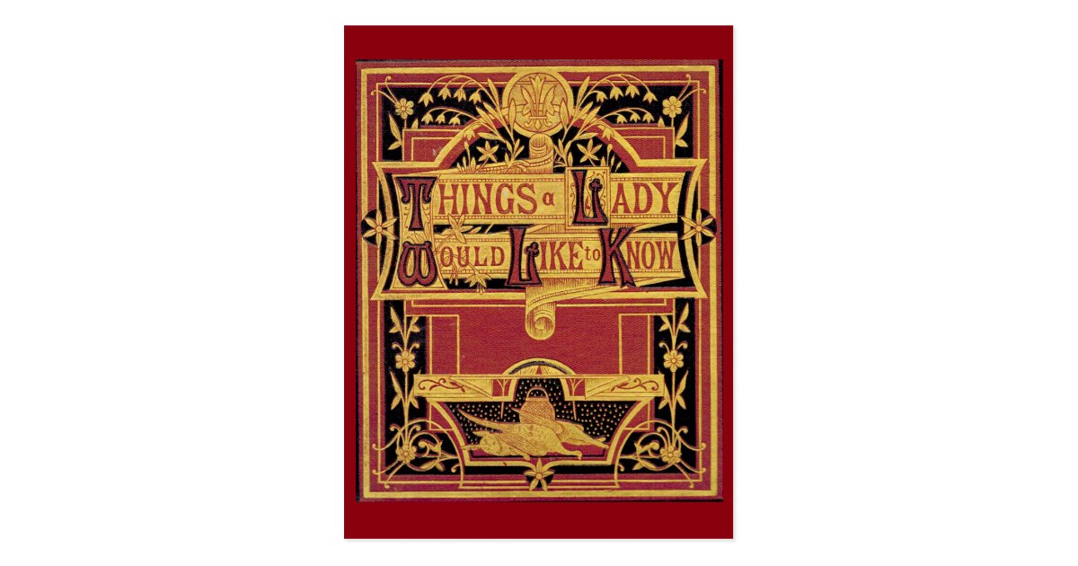 Things A Lady Postcard | Zazzle.com