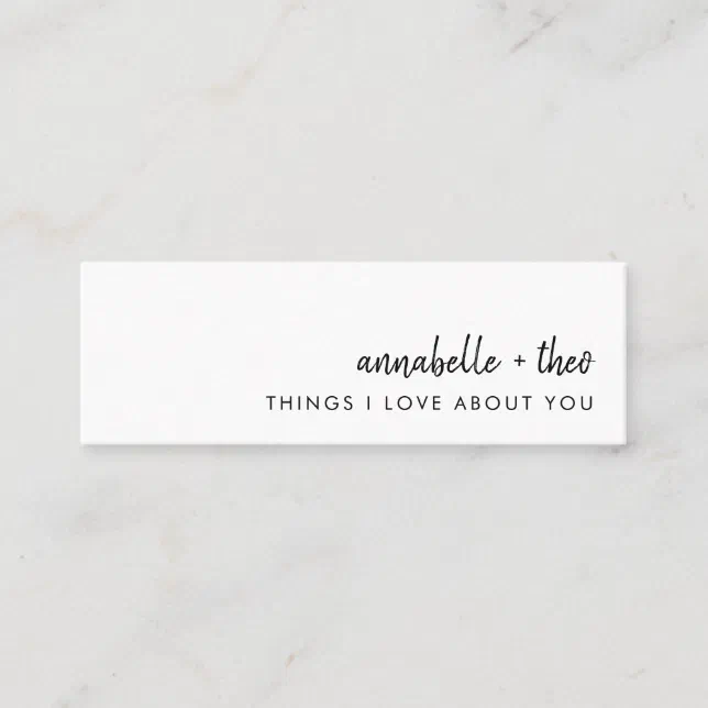 Things I Love about You | Romantic Love Note Cards | Zazzle