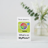 Think About MyPlate Bookmark - White Business Card | Zazzle