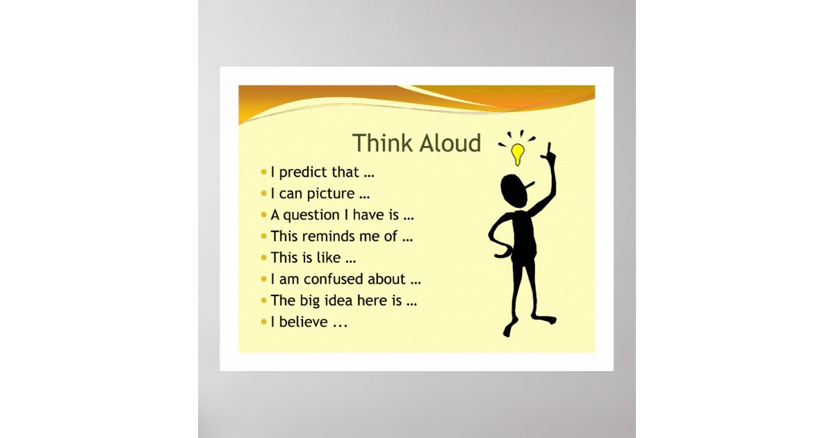 Think Aloud Poster | Zazzle