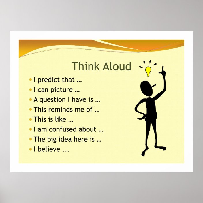 Think Aloud Poster | Zazzle.com