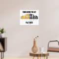 Think Before You Act Play Chess Reflective Chess Poster | Zazzle