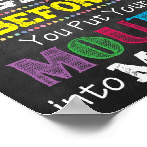 Think Before You Speak Printable Poster | Zazzle