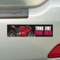 Think Bike Graphic Bumper Sticker | Zazzle