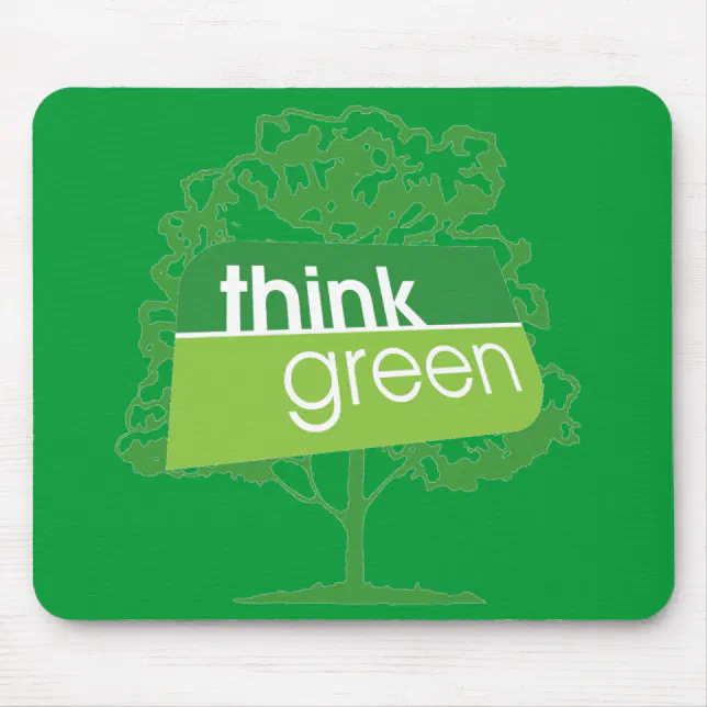Think Green Mouse Pad | Zazzle