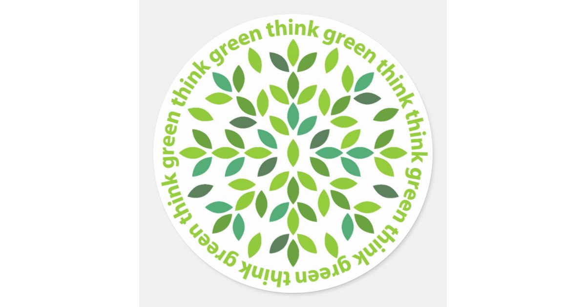 Think Green Stickers | Zazzle